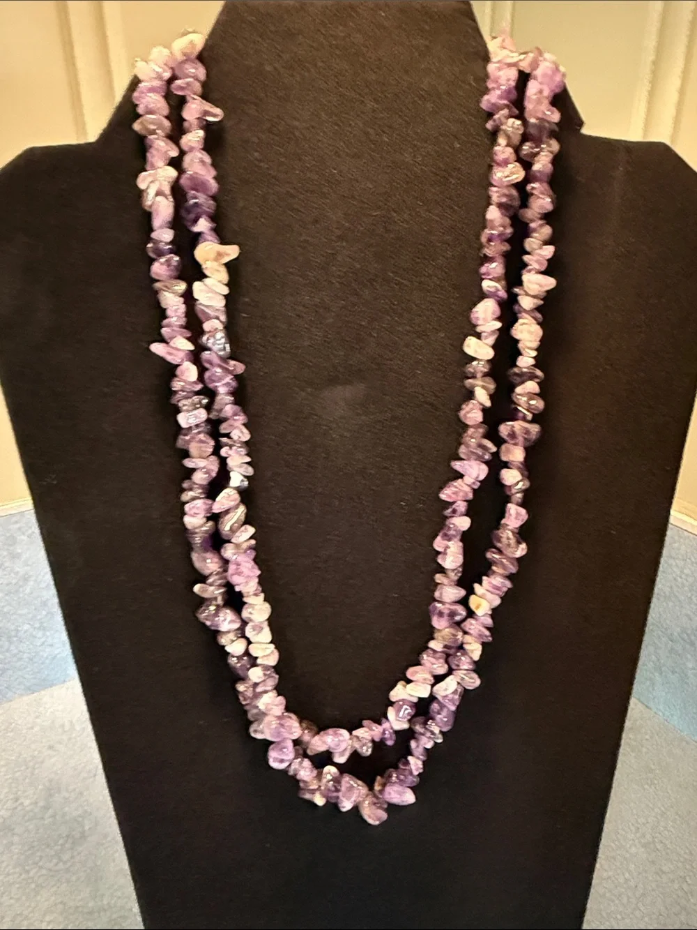 Handmade | Jewelry | Handmade Amethyst Long Chip Bead Necklace 4 Total ...